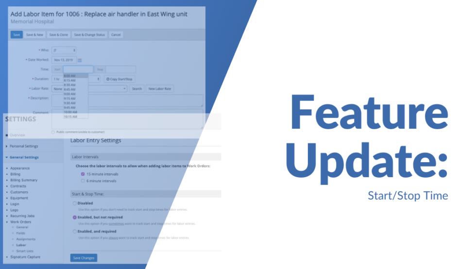 New Field Service Time Tracking Options Now Available | BlueFolder